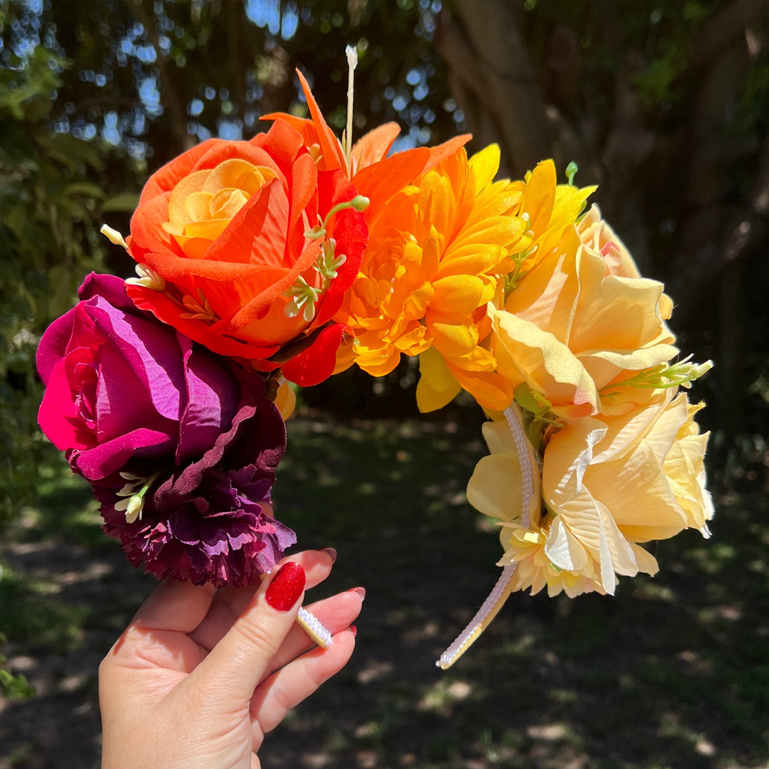 Cape Sunset Flower Crown [Large] – Red Hot Blue Design T/A ...