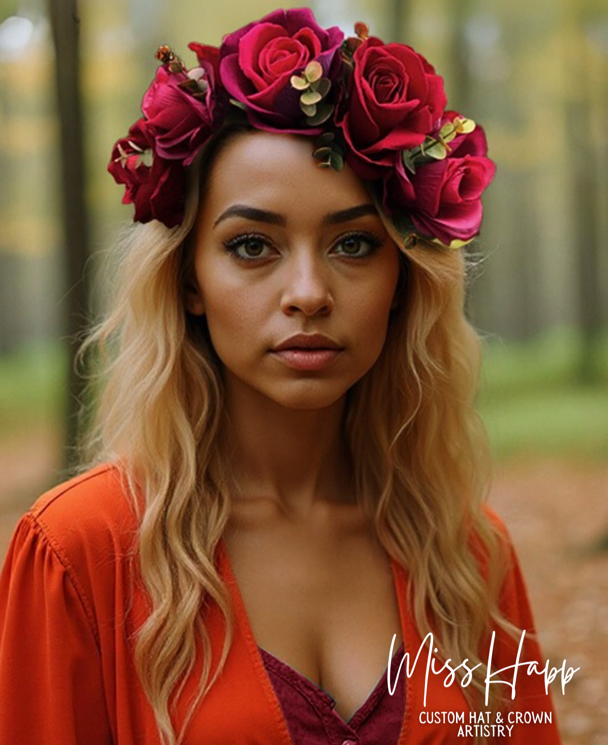 Nocturne Rose Flower crown [Large] – Red Hot Blue Design T/A ...