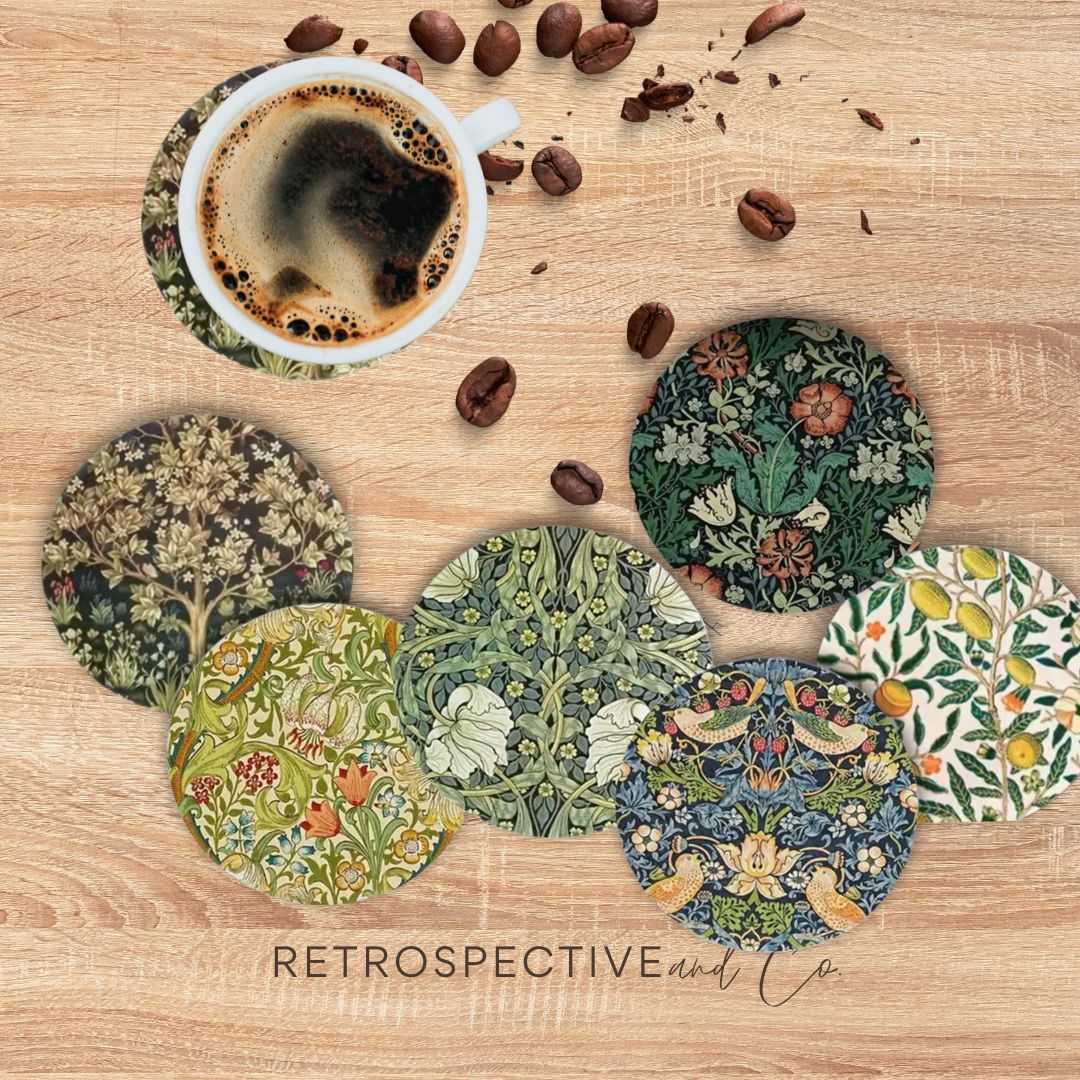 Coffee Coasters [Set of 6] – Red Hot Blue Design T/A Retrospective & Co.